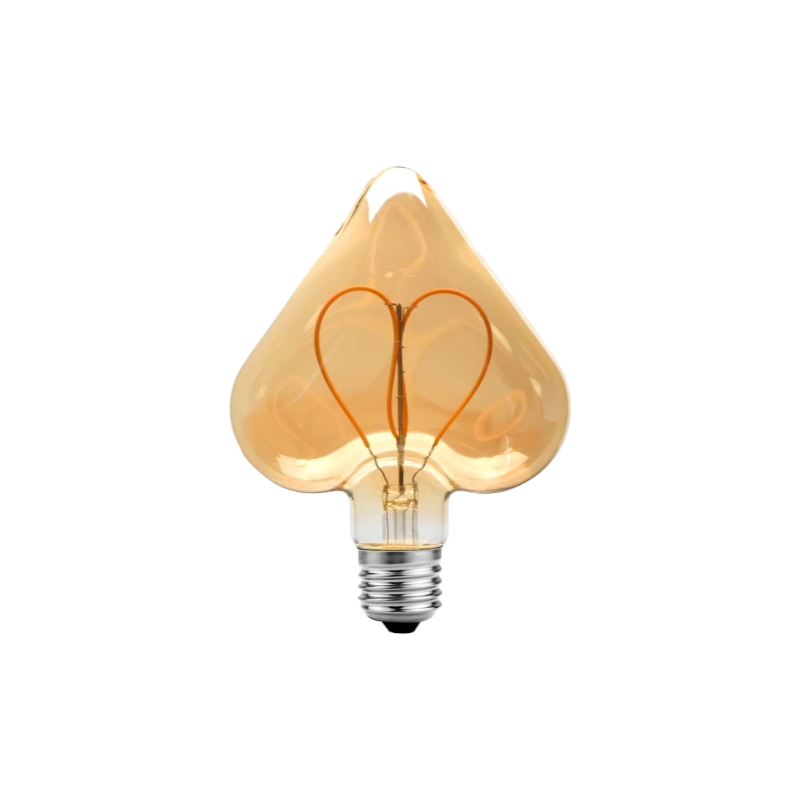 Retro Spade Heart E27 Screw Bulb 4W – Abode Jungle