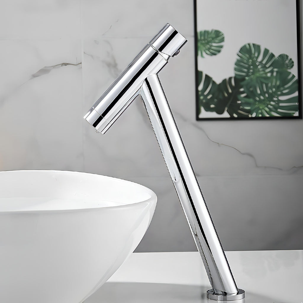 Yaakov - Modern Basin Hot/Cold Slanted Basin Mixer Tap – Abode Jungle