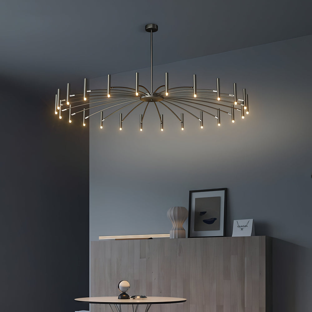 Bodie - Round Multi Adjustable Head Modern Ceiling Light Chandelier ...