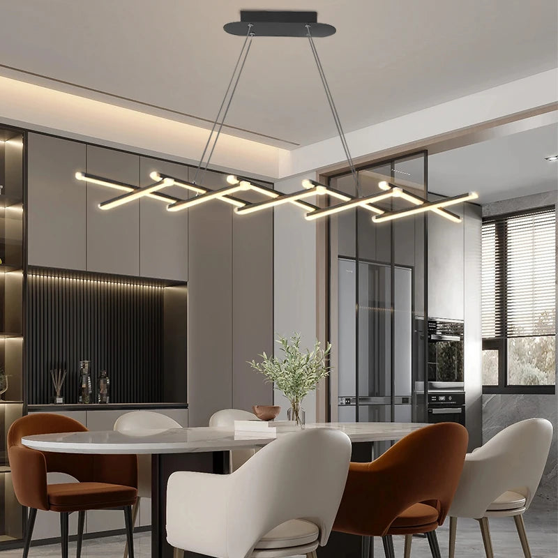 Atropos - Modern Cross LED Hanging Ceiling Light Chandelier – Abode Jungle