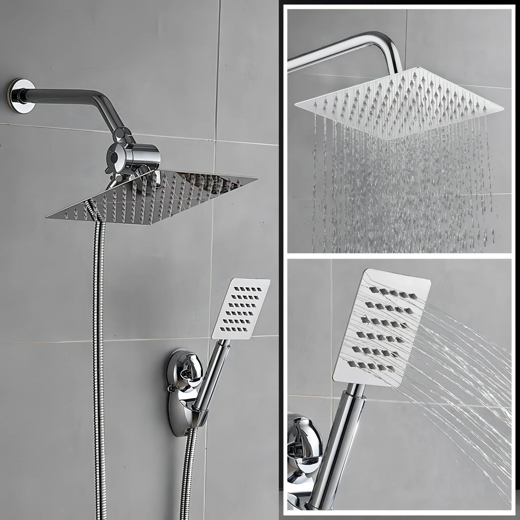 Walter - Rainfall 5 Piece Shower Set Multi Function 8-inch Nozzle ...