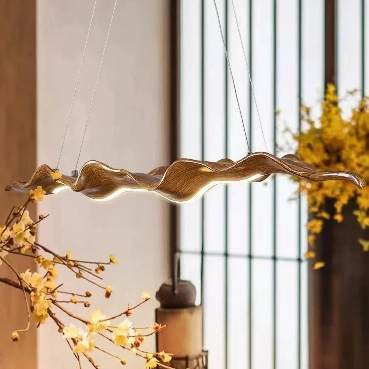 McLean - Resin Wavey Drift Wood Hanging Ceiling Light – Abode Jungle