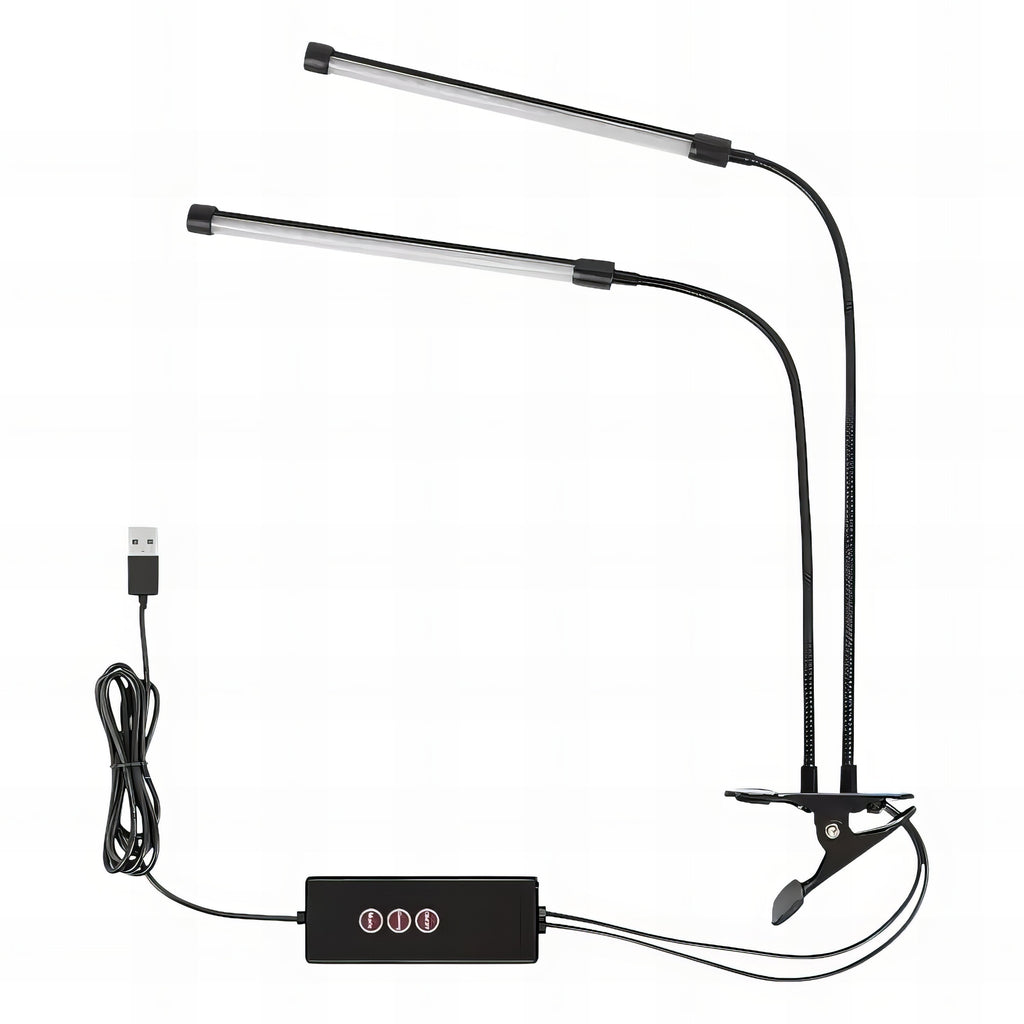 Piazza - Dual Head Clip on Desk Light Adjustable Light and Timer ...