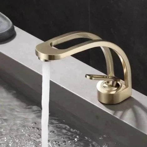 Daja - Modern Thin Curved Single Lever Mixer Basin Tap – Abode Jungle