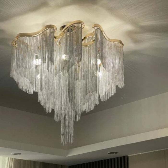 Rodney - Modern Tassel Ceiling Chandelier – Abode Jungle
