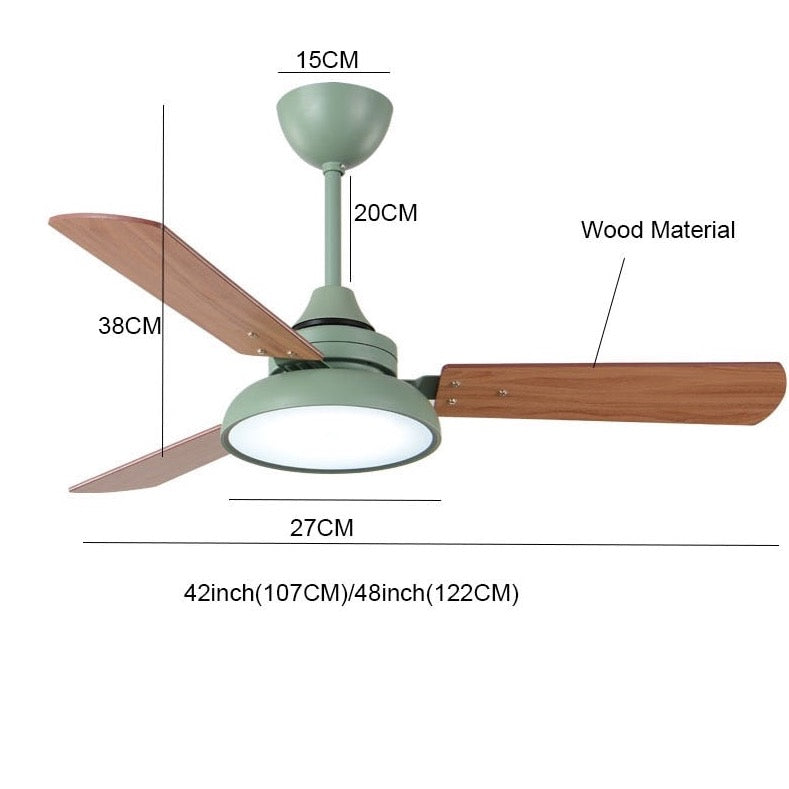 Cassius - Wood Ceiling Fan With Light – Abode Jungle