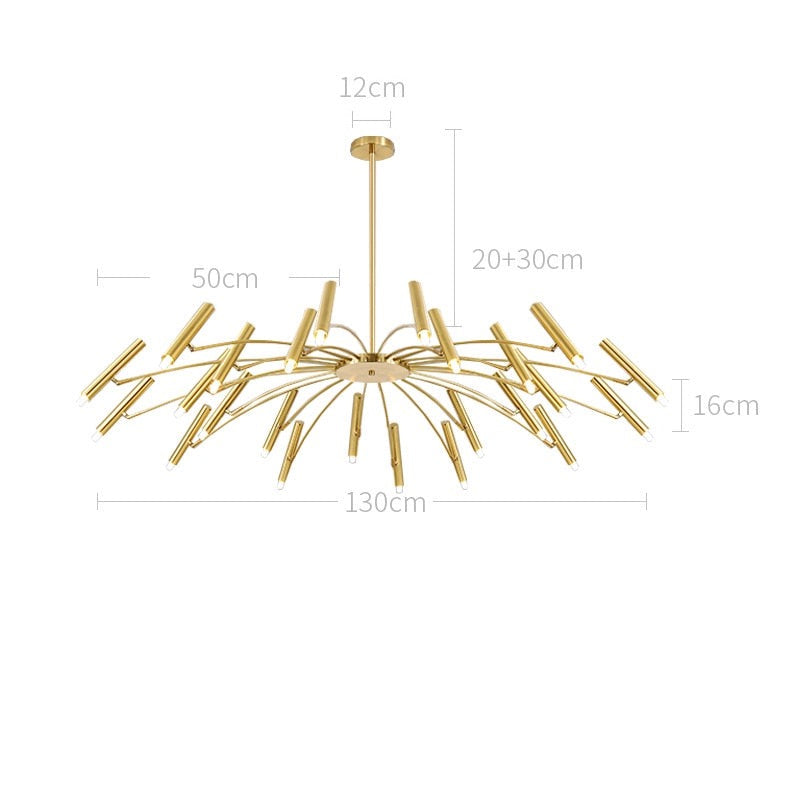 Bodie - Round Spike Modern Ceiling Chandelier – Abode Jungle