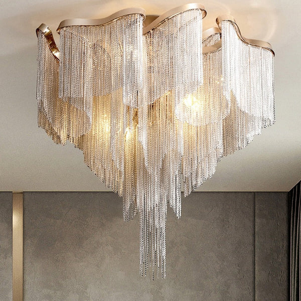 Rodney - Modern Tassel Ceiling Chandelier – Abode Jungle