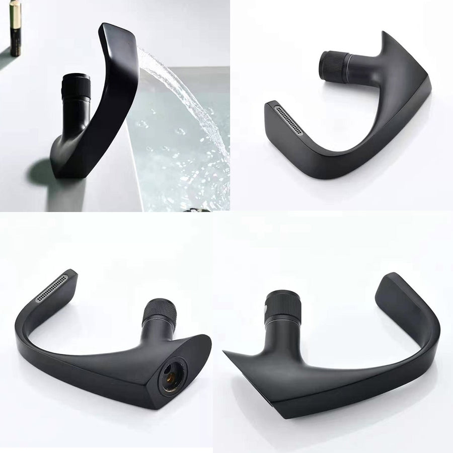 Czar - Modern Hot/Cold Curved Waterfall Basin Tap – Abode Jungle