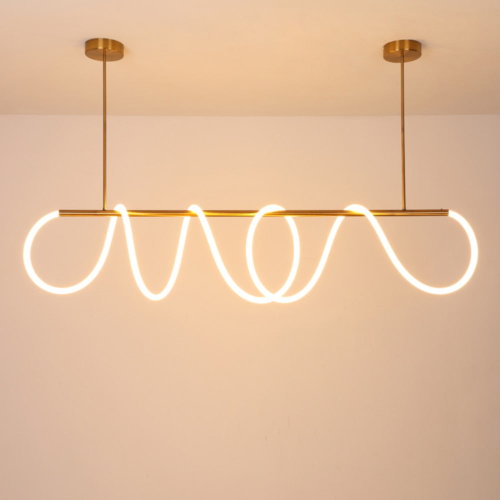 Atharv - Twisted Hanging Pipe Ceiling Light – Abode Jungle