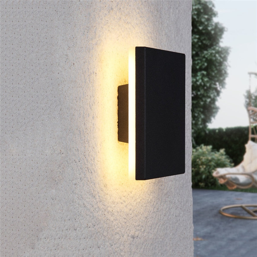 Andre - Outdoor LED Rectangle/Round Modern Wall Light – Abode Jungle