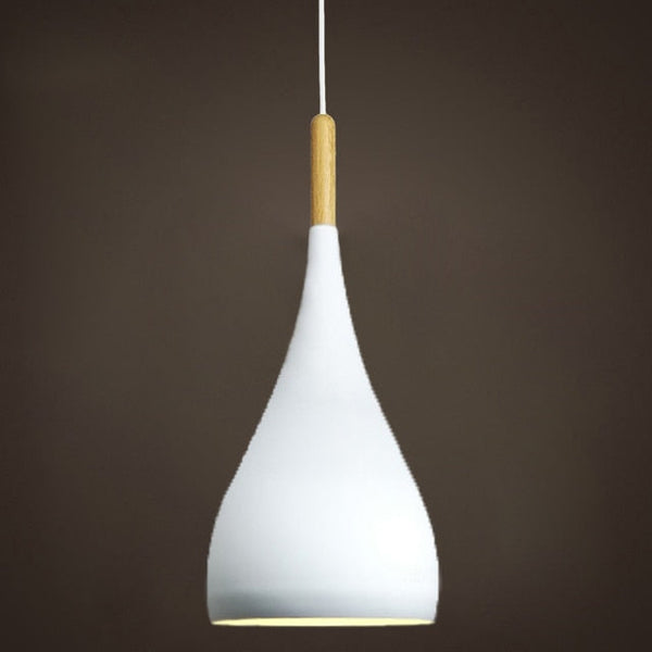 Talon - Modern Teardrop Wood Hanging Nordic Ceiling Pendant Light ...