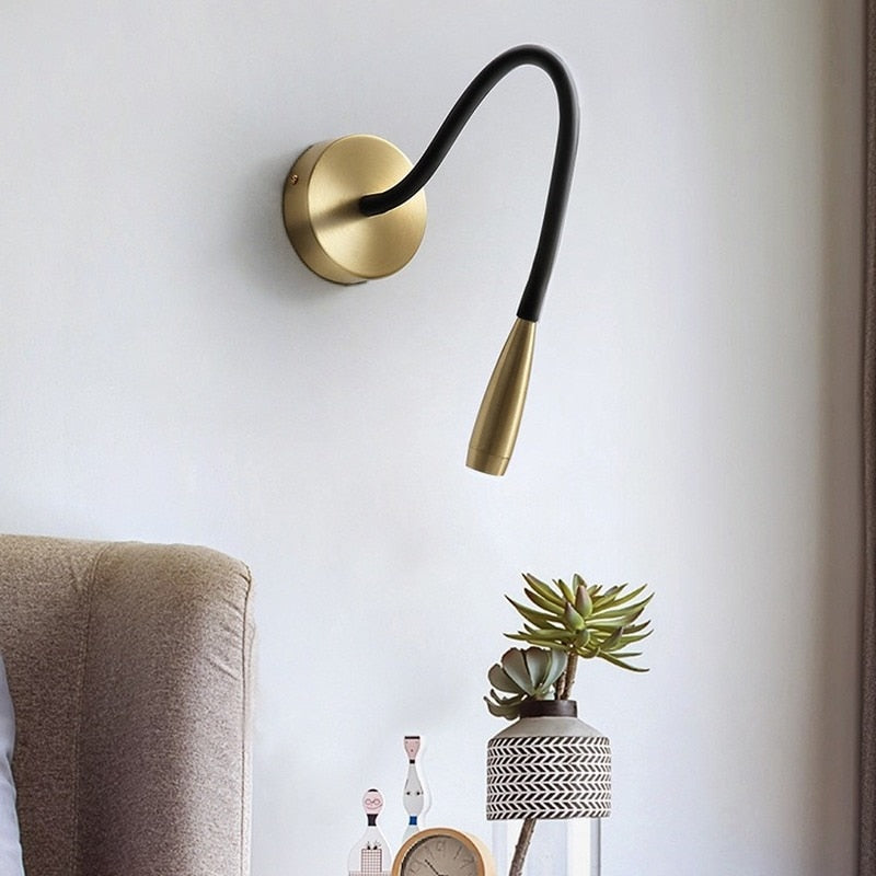 BAAKO - Modern Flexible Gold Wall Reading Light – Abode Jungle