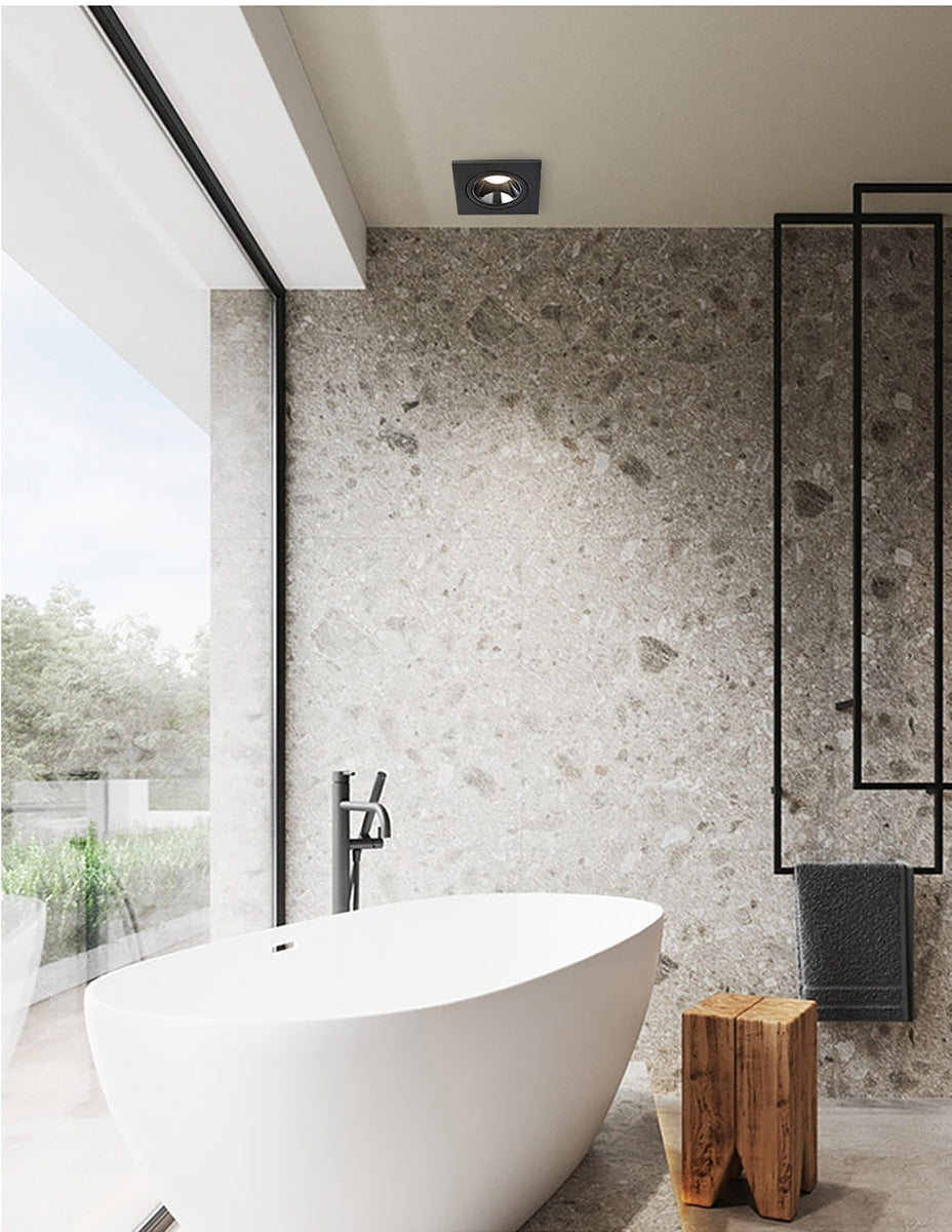 Russell - Angle Adjustable Square Modern Recessed Ceiling Down Light ...